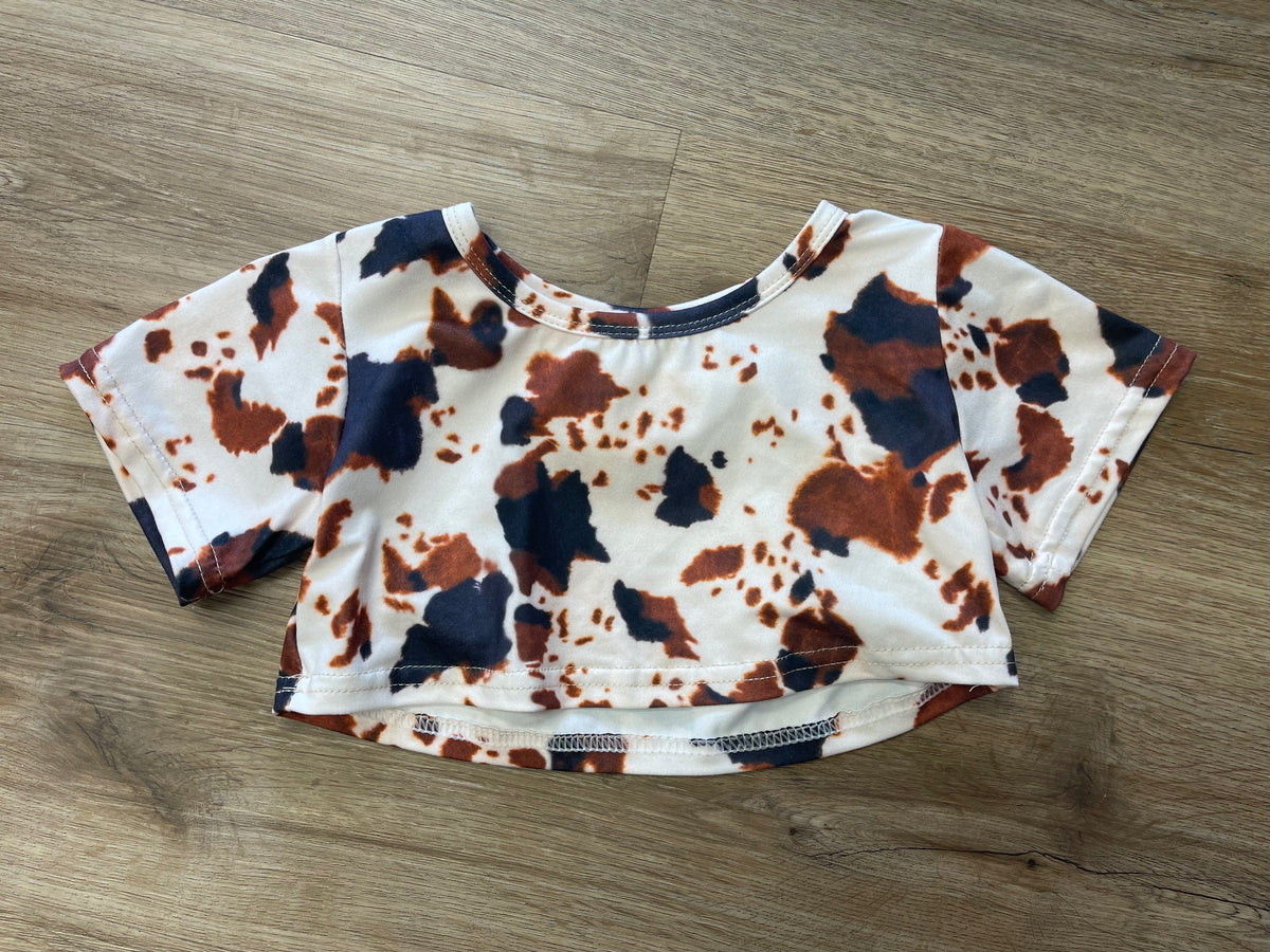 Cow crop top- 4T – Bundles & Bliss